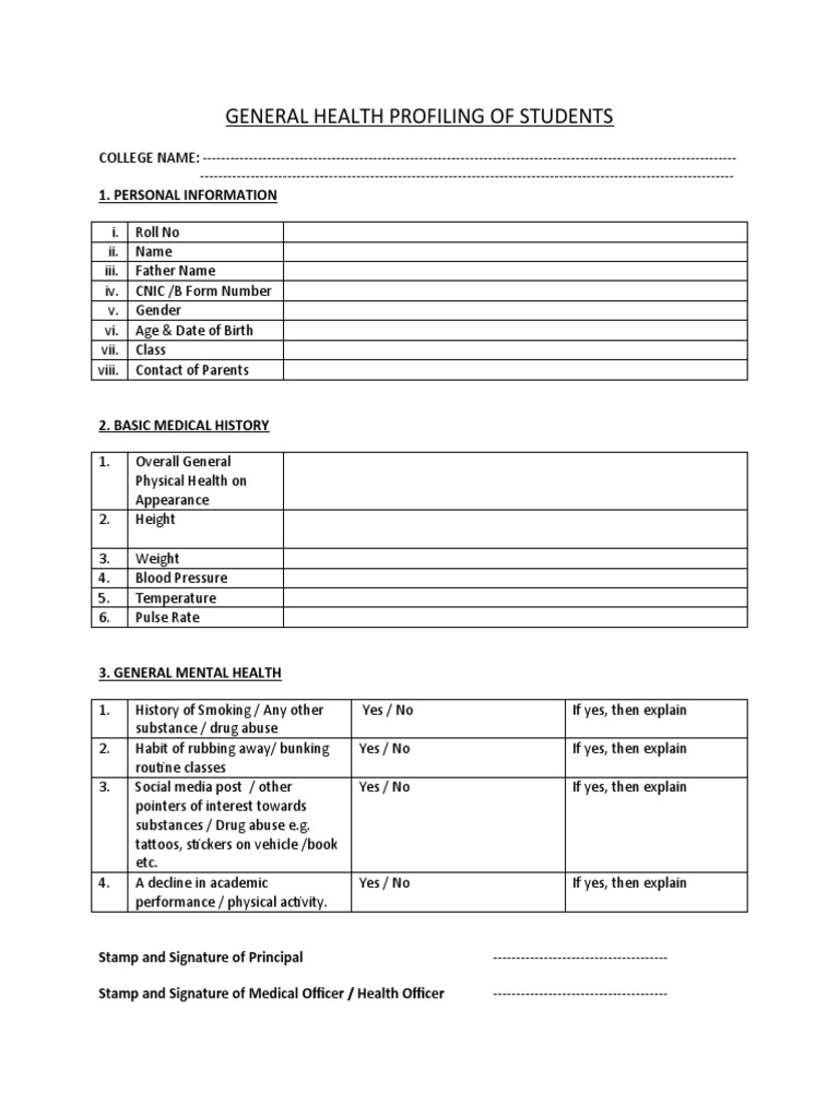 General Health of Student | PDF