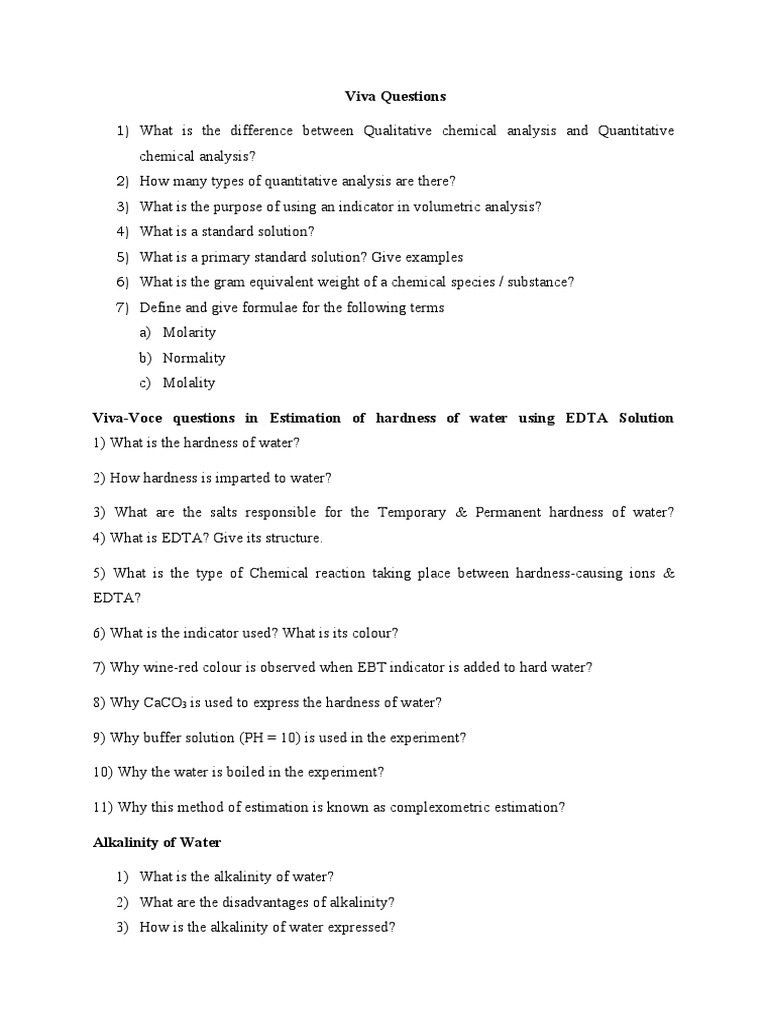 Viva-Voice Questions for Lab | PDF