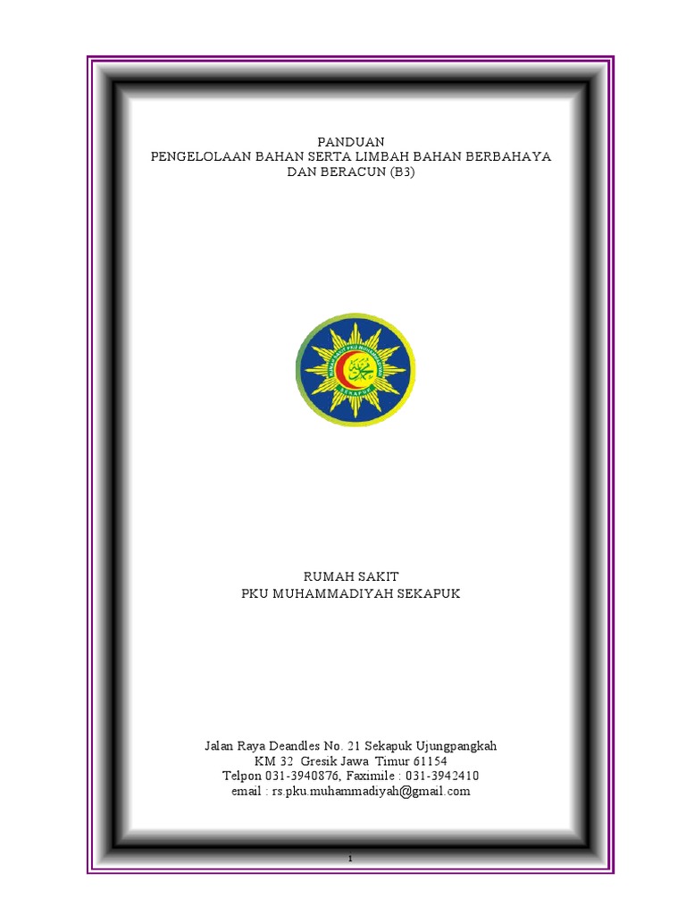 2c. SK Panduan Pengelolaan b3 | PDF