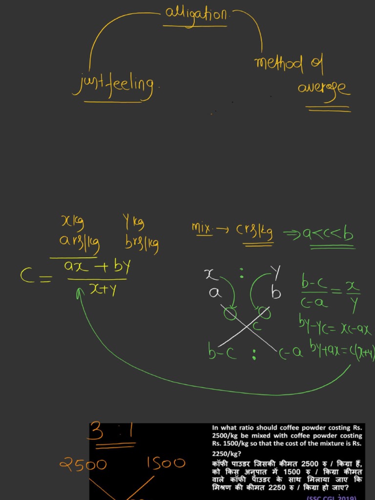 Complete Alligation by Abhinay Sharma Sir A To Z Quant Batch 2 0 | PDF
