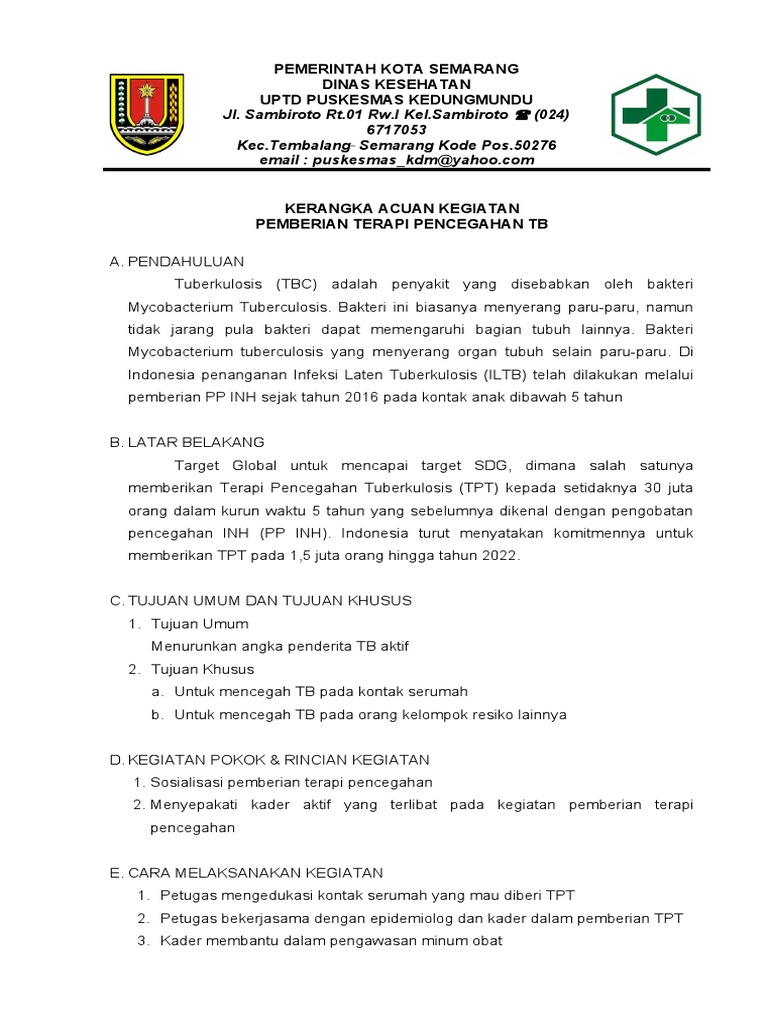 Panduan Terapi Pencegahan Tuberkulosis | PDF