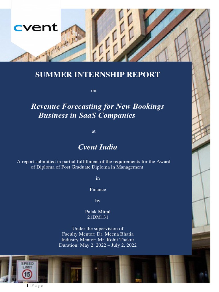 21DM131 - Palak Mittal - SIP Report | PDF | Financial Analyst | Forecasting 21DM131 - Palak Mittal - SIP Report | PDF | Financial Analyst | Forecasting