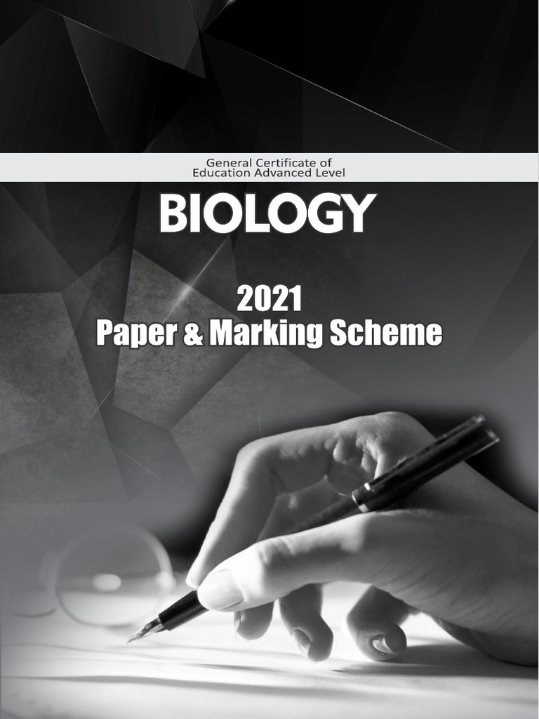 Biology 2021 Paper & Marking | PDF