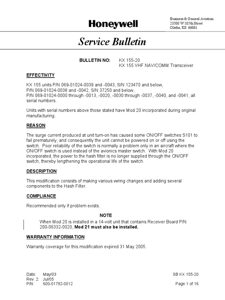 Service Bulletin | PDF