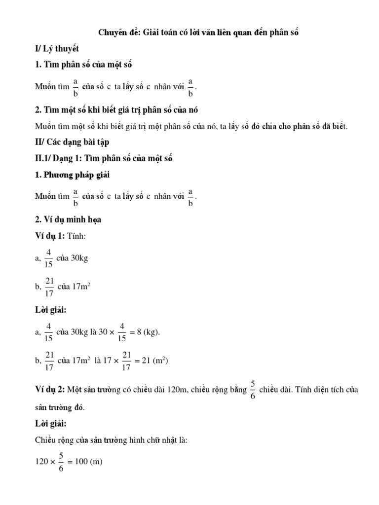 Giai Toan Co Loi Van Ve Phan So Lop 4 Va Cach Giai | PDF