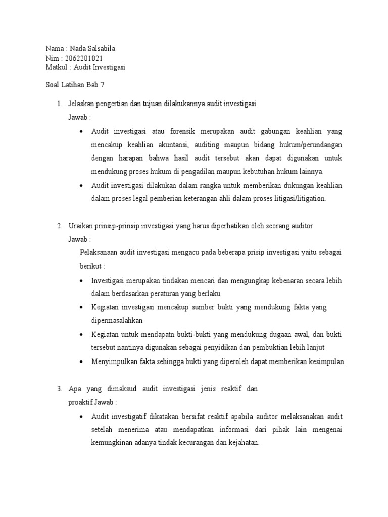 Audit Investigasi | PDF