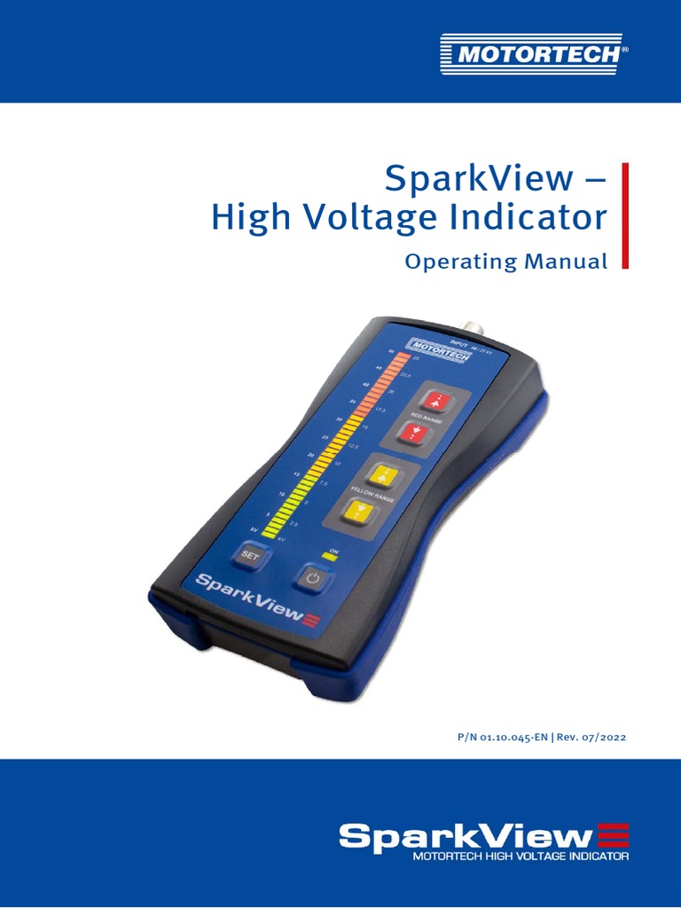 MOTORTECH Manual SparkView 50kV 01.10.045 EN 2022 07 WEB | PDF ...
