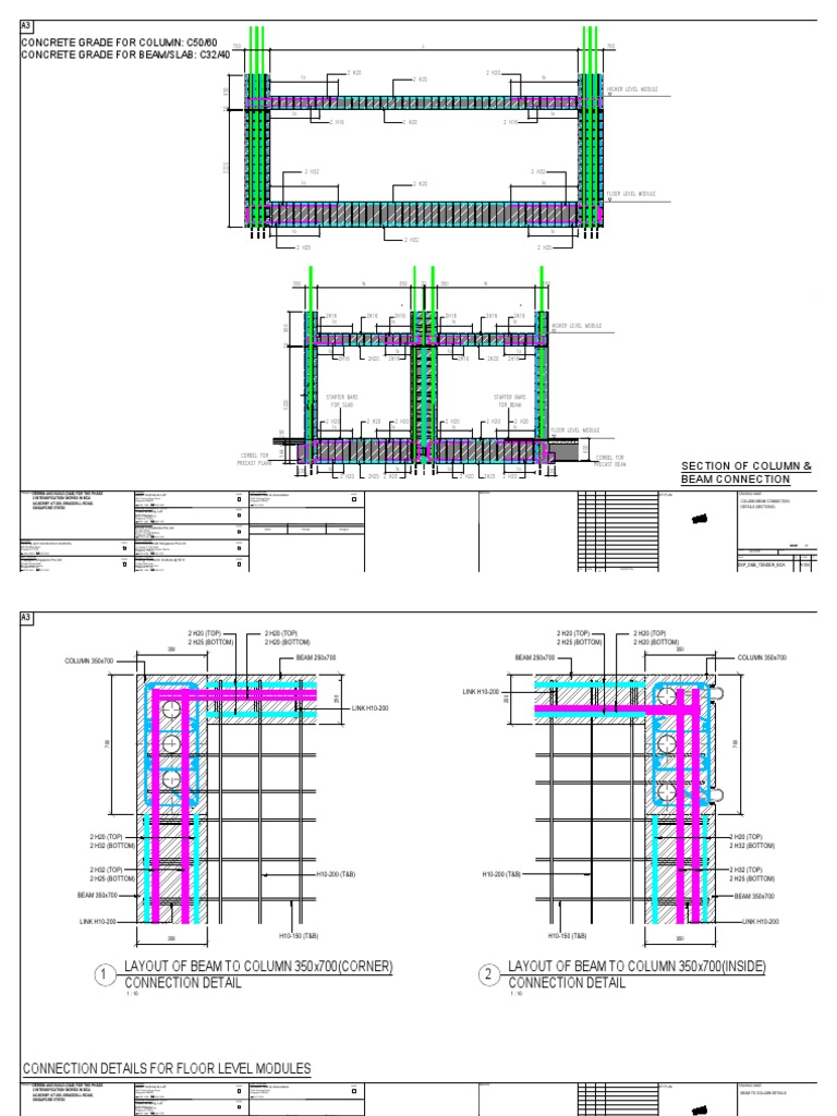 Beam-Column Connection Details | PDF | Environmental Design | Civil ...