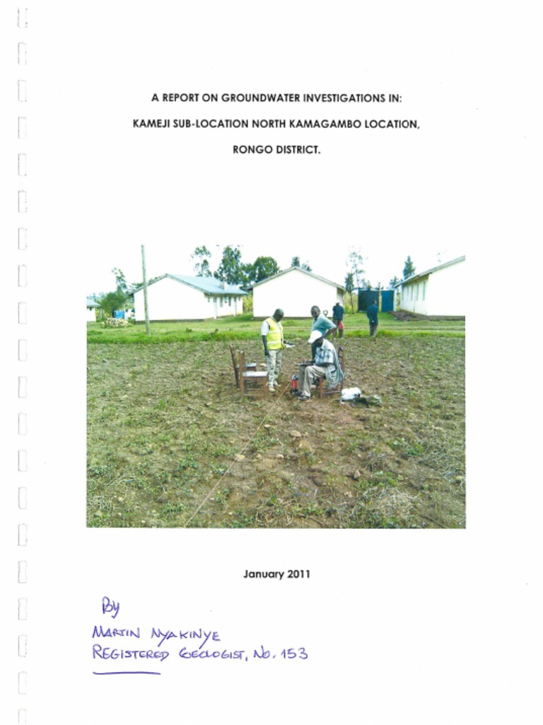 Lwala Groundwater Investigation Report | PDF
