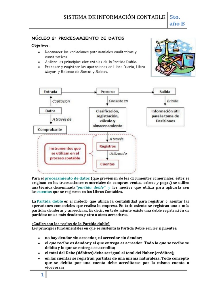 Procesamiento de Datos DEL SISTEMA CONTABLE | PDF