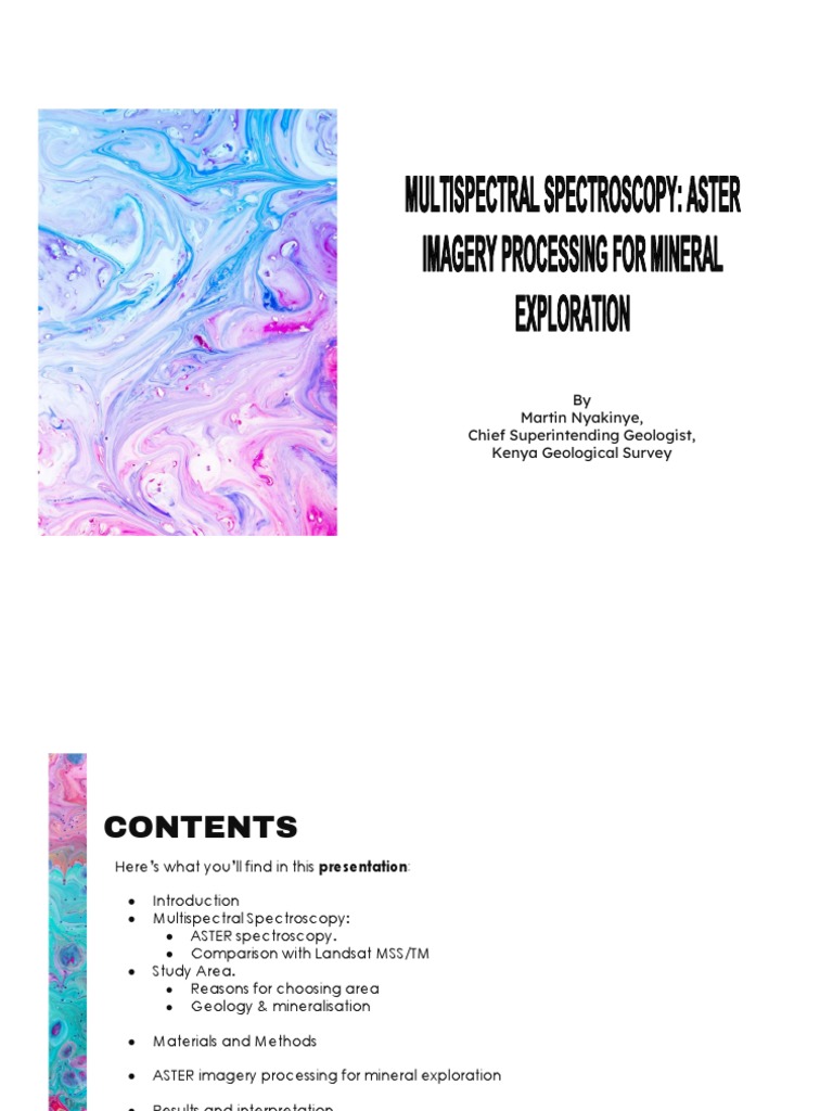Seminar 2 of 2021-Multispectral Spectroscopy-Aster Imagery Processing For Mineral Exploration ...