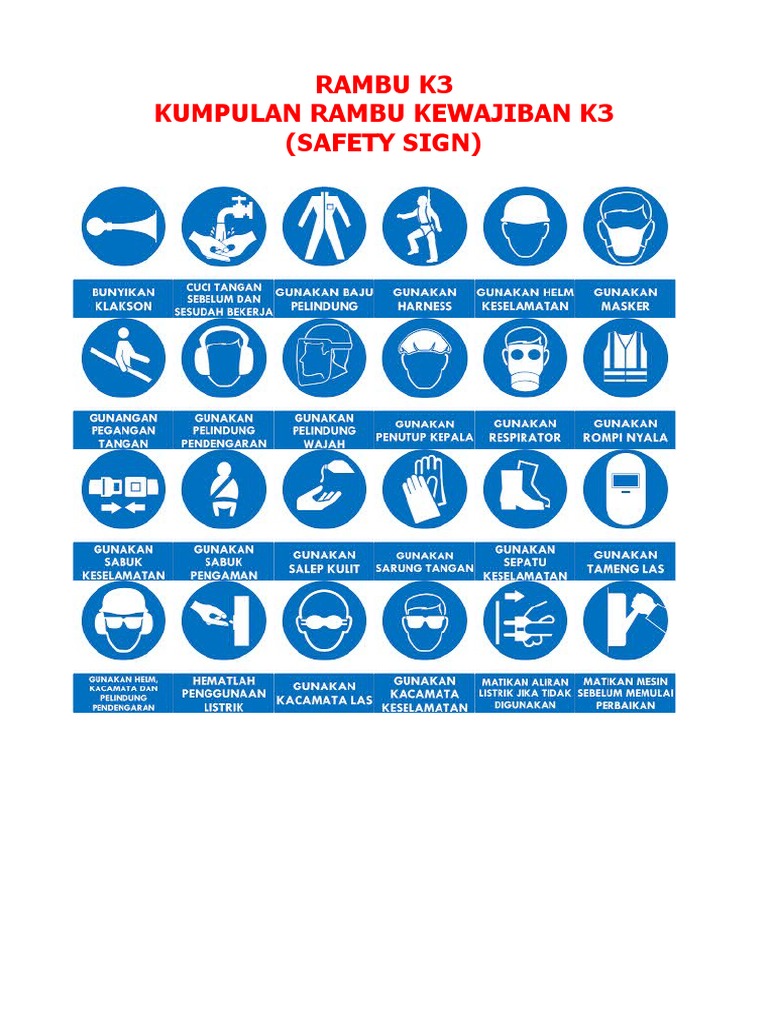 Rambu K3 - Kewajiban K3 | PDF