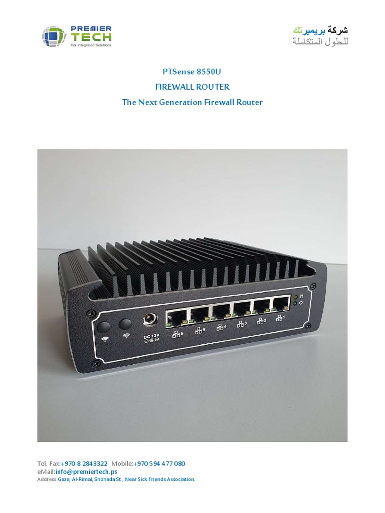 Router PTSense 8550U v2 | PDF | Computer Network | Router (Computing)