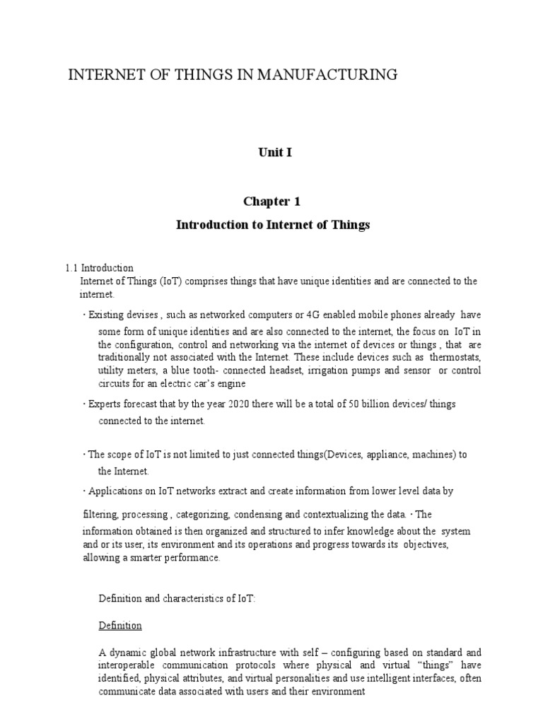 Internet of Things Module 1 and 2 | Download Free PDF | Internet Of ...