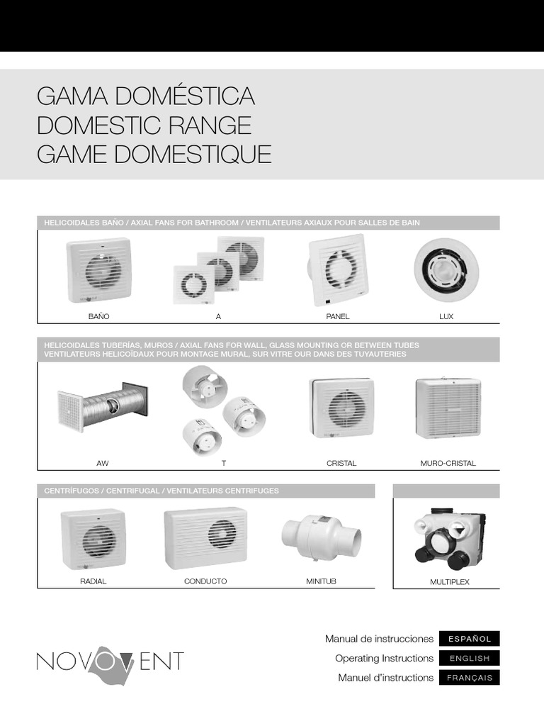 Extractor Axial Novovent Euzbf | PDF | Tecnología