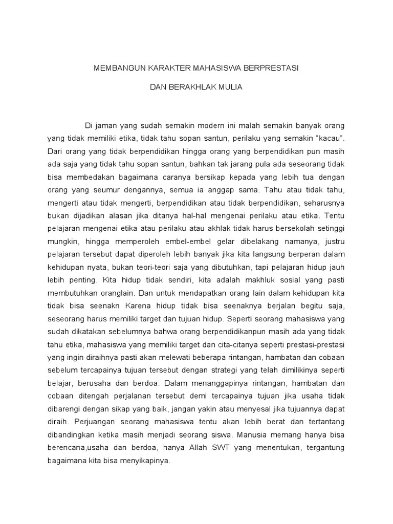 Contoh Essay | PDF