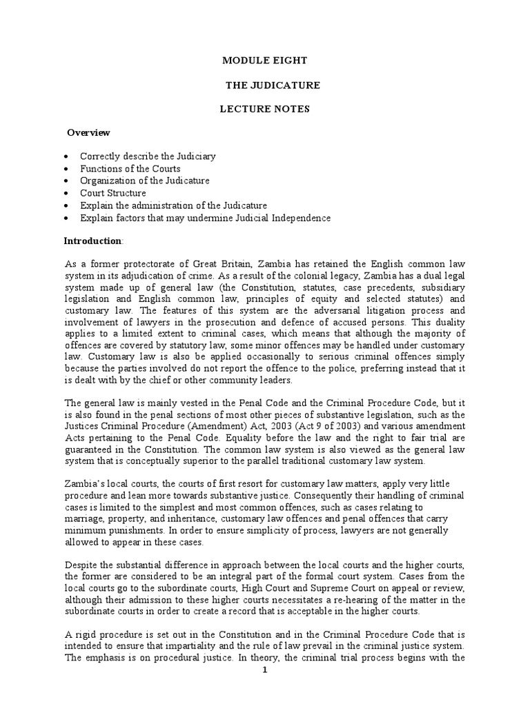 Lecture Notes - Module 8 | PDF