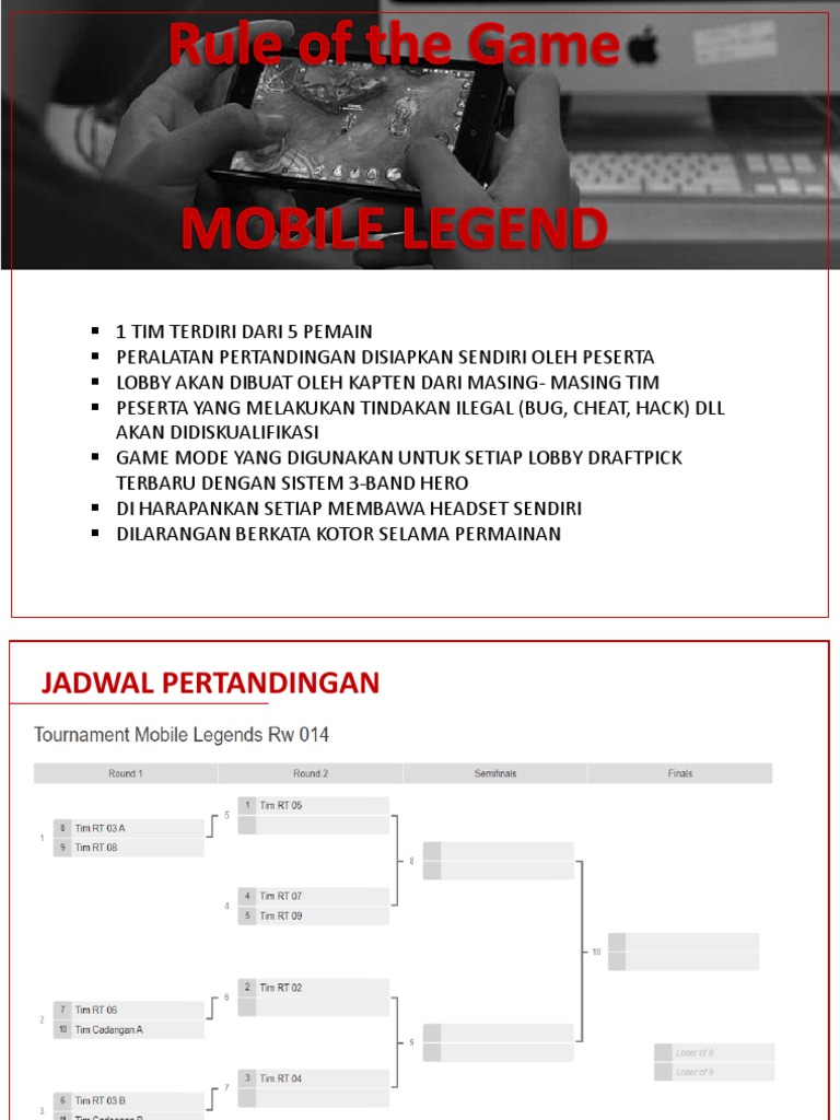 Jadwal Mobile Legend RW 14-1 | PDF