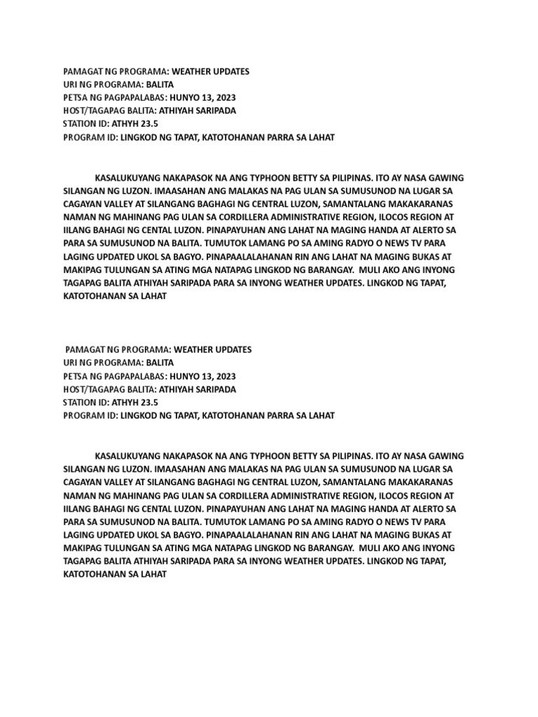 Pamagat NG Programa | PDF