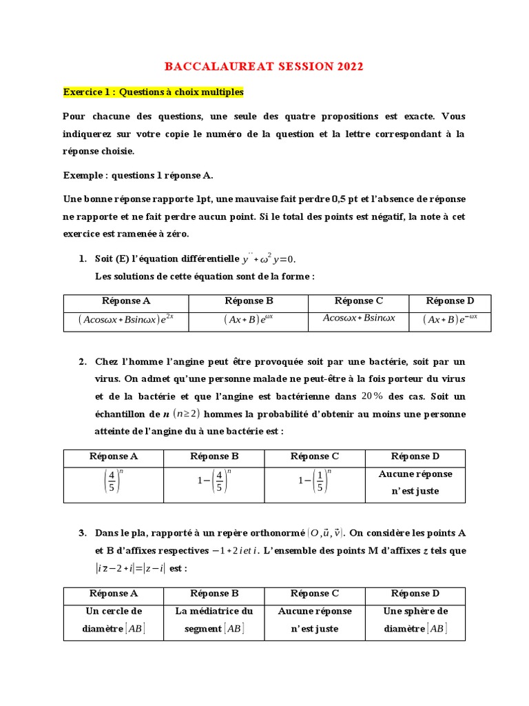 Baccalaureat Session 2022 Gabon Serie C | PDF Baccalaureat Session 2022 Gabon Serie C | PDF