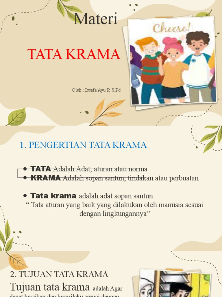 Materi Tata Krama | PDF