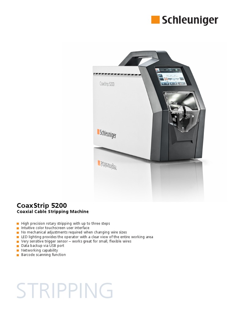 CoaxStrip 5200: Precision Cable Stripper | PDF