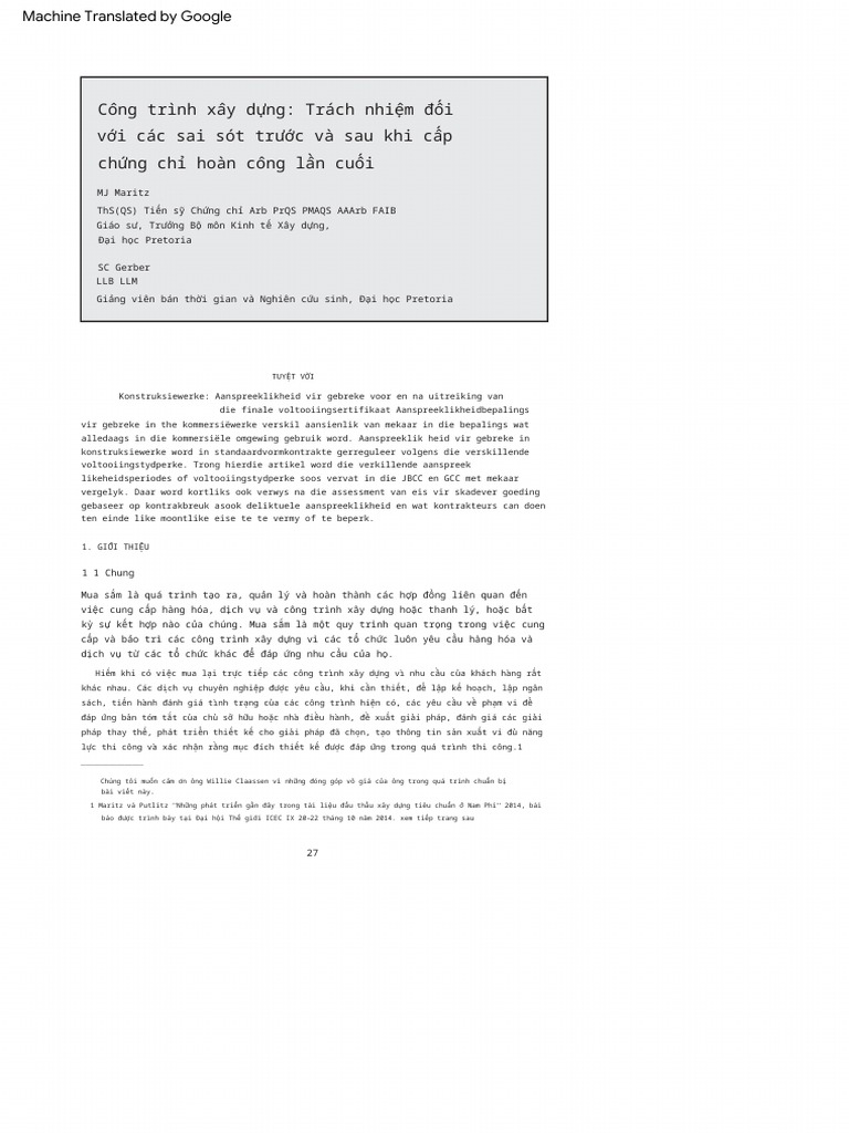 Defects Liability Prior To Practical Completion | PDF