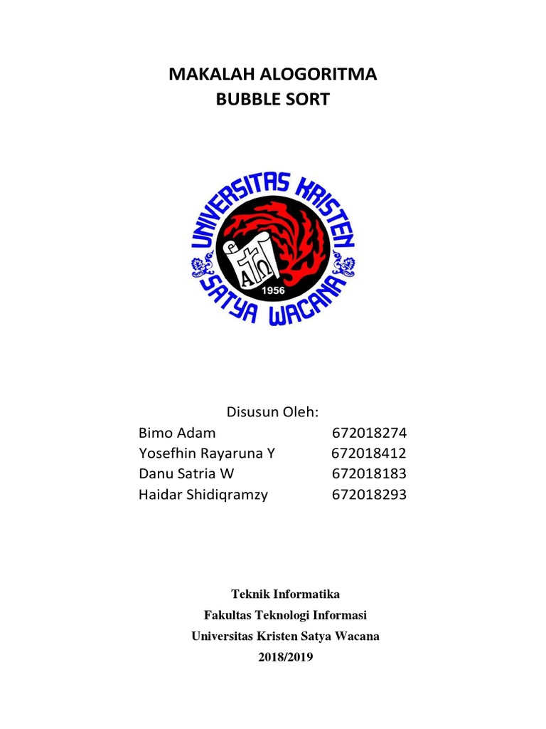 Makalah Algoritma Buble Sort | PDF | Komputer | Teknologi & Rekayasa