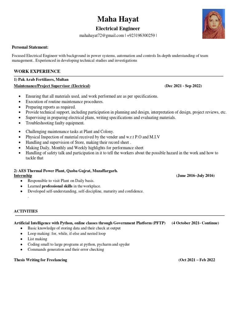 My Resume | PDF | Automation | Computing