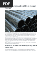 Tabel Berat Dan Ukuran Bondek | PDF