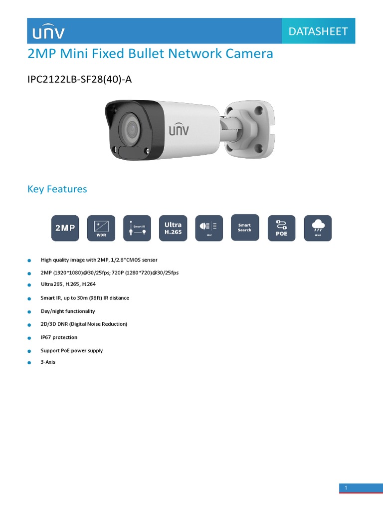 Catalogo - Ipc2122lb SF28 A | PDF | Camera | Infrared