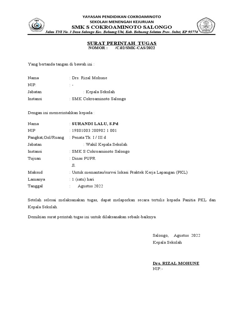 SPT PKL SMK Cokro 2022 | PDF