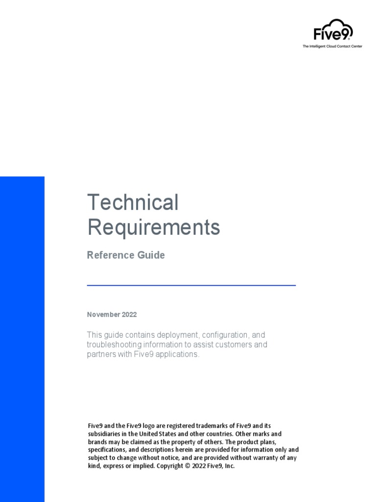 five9-technical-requirements | PDF