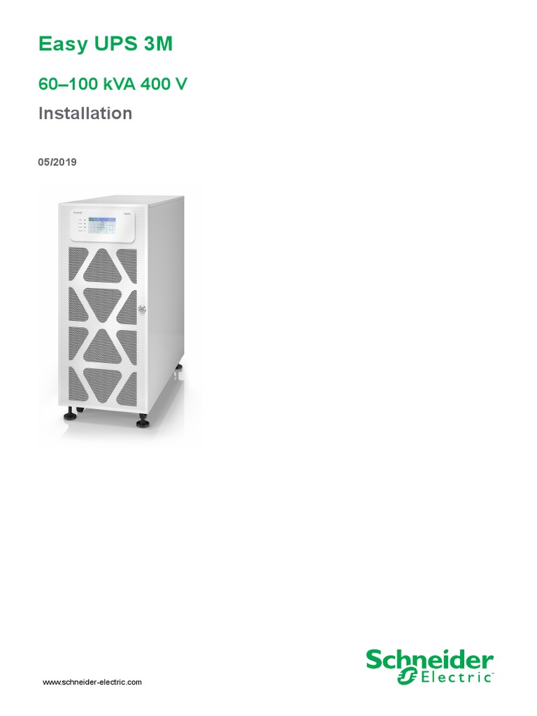UPS Installation Manual EASY UPS 3M (60KVA) | PDF