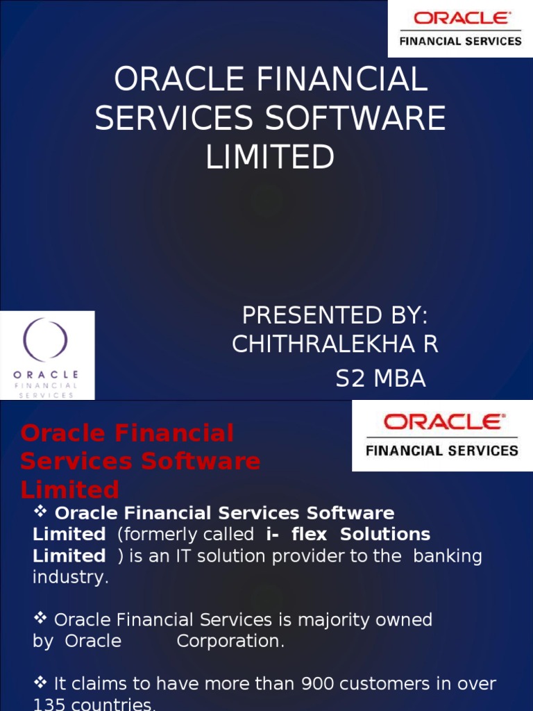 Oracle Financial Services Software Limited: A Leader in Banking ...