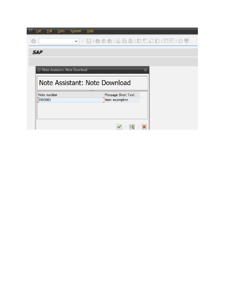 SAP Note Implimentation Failure | PDF SAP Note Implimentation Failure | PDF