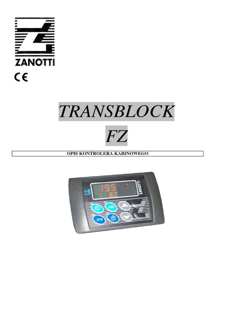 Zanotti 260805386 SFZ Instrukcja Obslugi | PDF