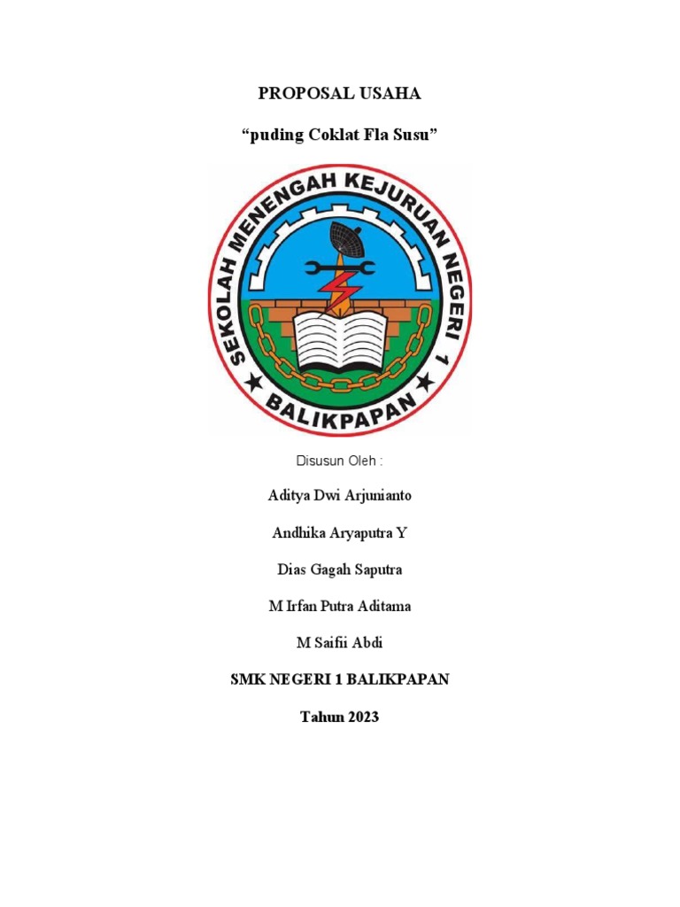 Proposal Usaha Puding Coklat Fla Susu | PDF
