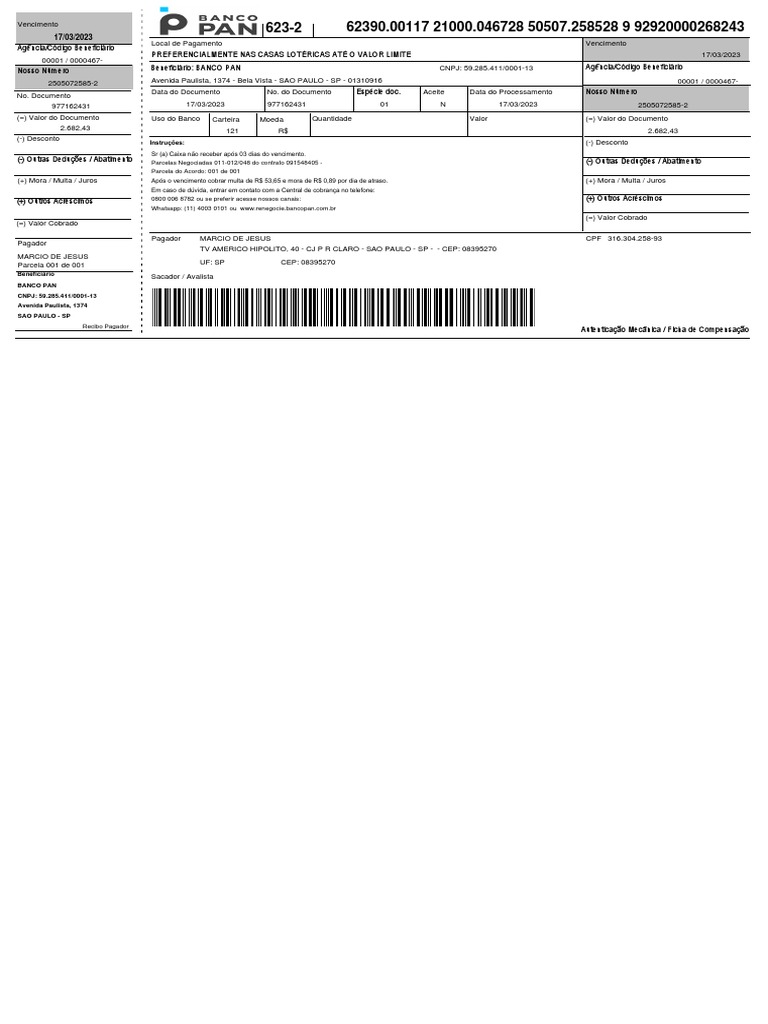 Boleto | Download grátis PDF | Bancos | Pagamentos