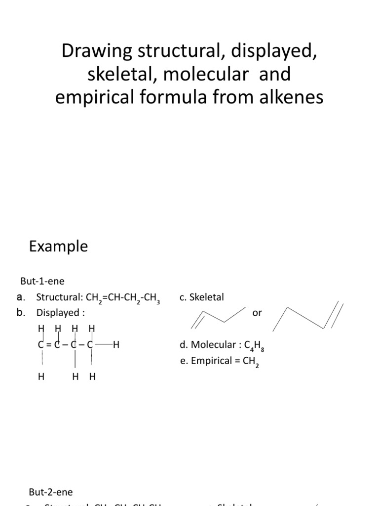 Drawing Structural, Displayed, Skeletal, and Molecular Formula of ...