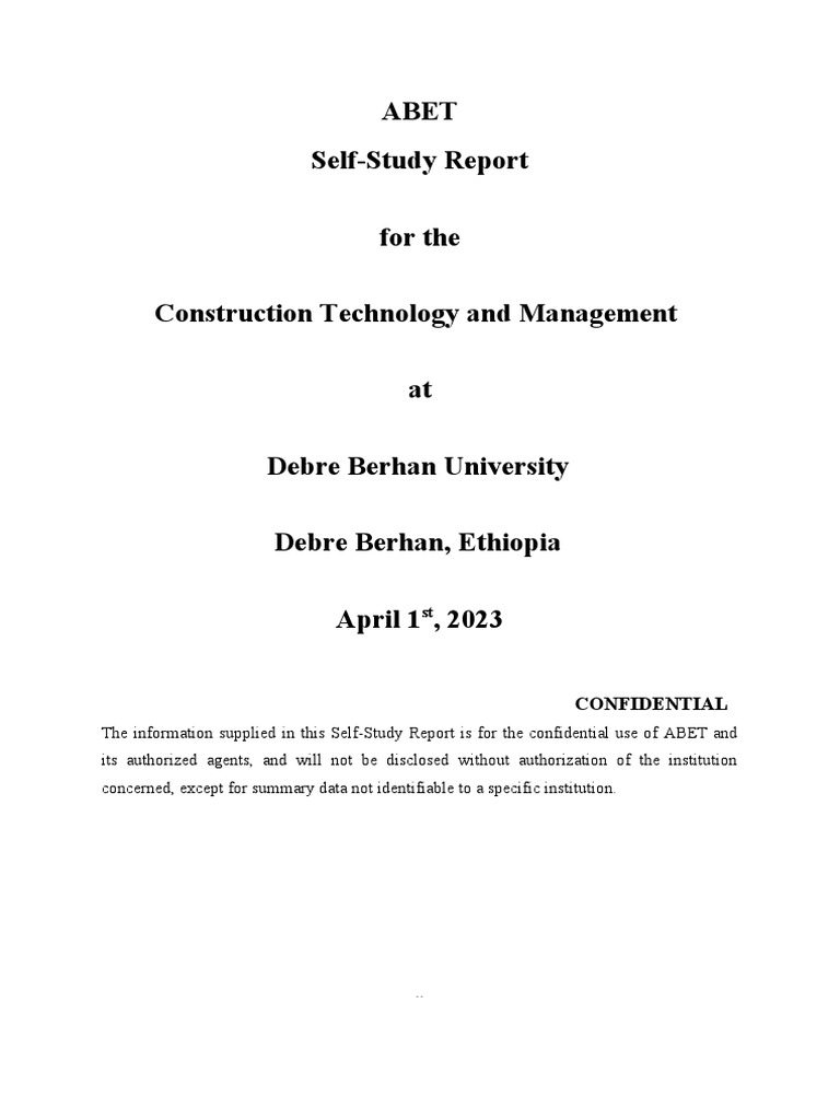 Abet Self Study Report. | PDF
