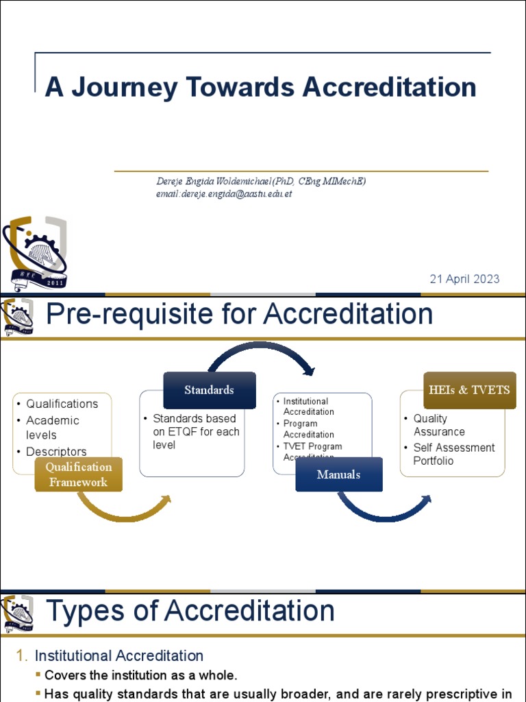 A Journey Towards Accreditation 2023 | PDF | Career & Growth