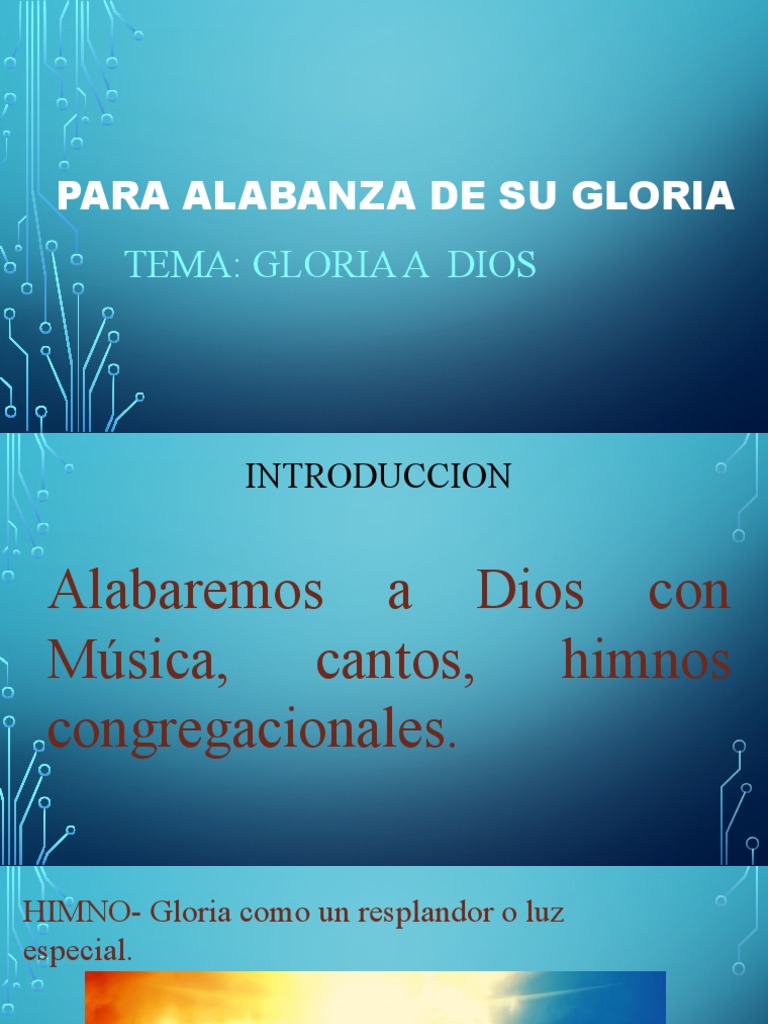 Alabanza Y Gloria A Dios En Música Pdf