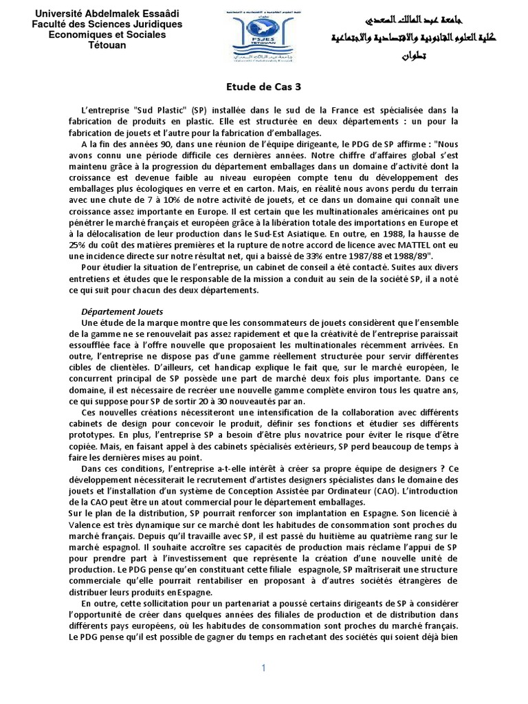 Etude de Cas 3 | PDF