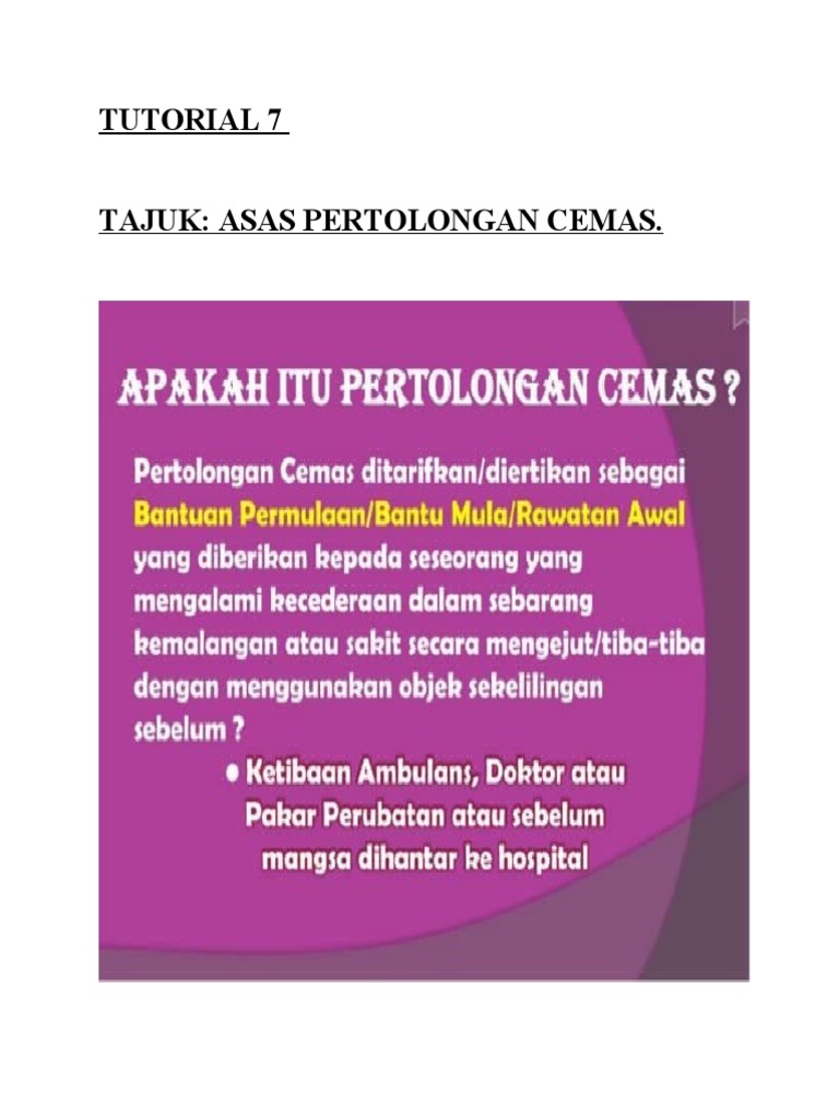 Asas Pertolongan Cemas PBSM | PDF