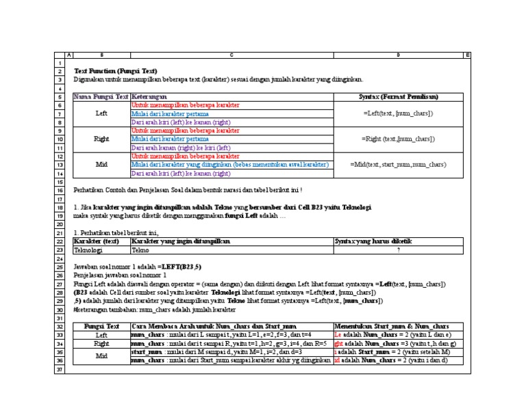 Inf-2.3-Fungsi Text (Left-Mid-Right) | PDF