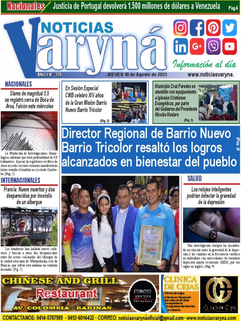 Noticias Varyna 10-08-2023a | PDF | Nicolás Maduro | Venezuela