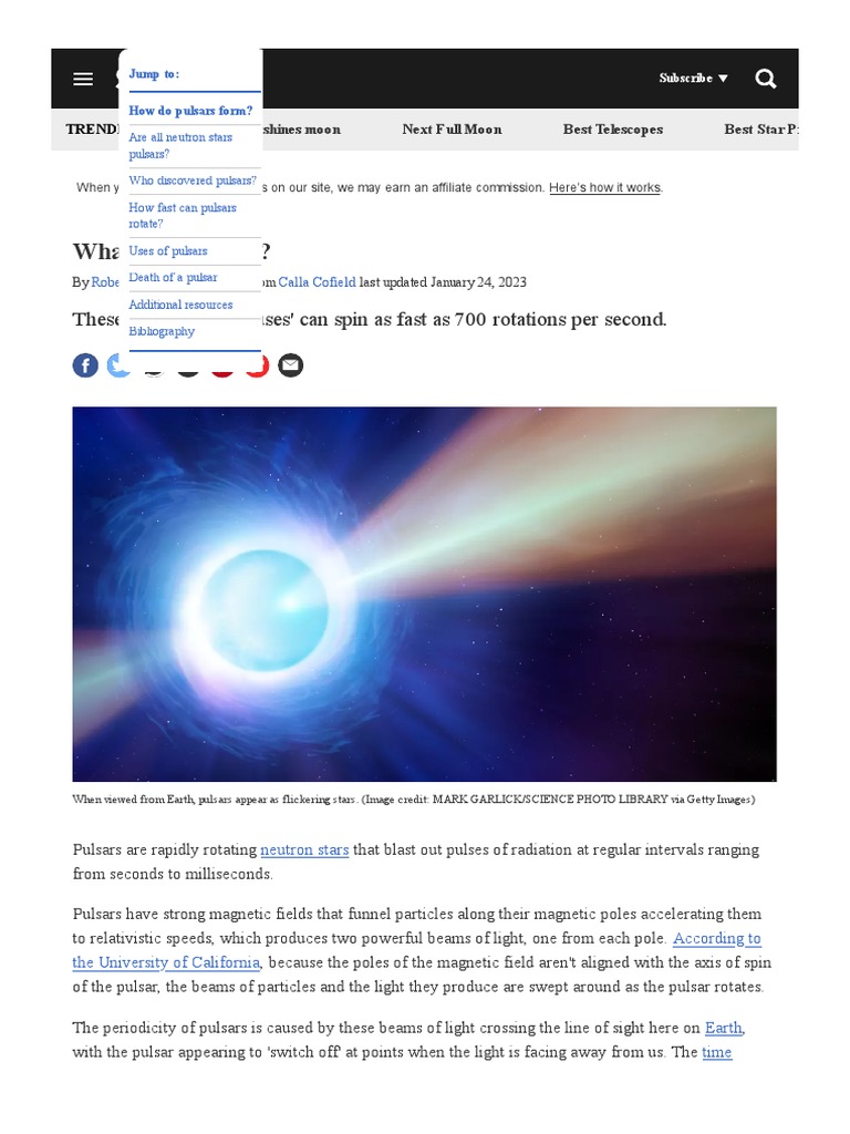 Pulsar Stars (Space) | PDF | Stars | Gravitational Wave