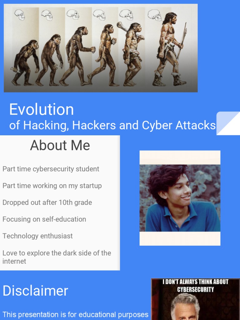 Evolution of Hacking - Ronit Chakraborty | PDF | Cybercrime | Security