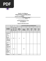 Grade 5 K-12 2nd Quarter Periodical Test With Answer Keys & TOS ...